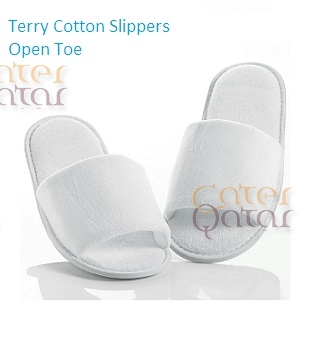 Terry Cotton Slippers Open Toe – Cater Qatar